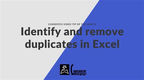 How Excel Can Help You Find Duplicates In Your Register Consepsys Posted On The Topic Linkedin