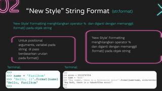 String Formatting Python PPT