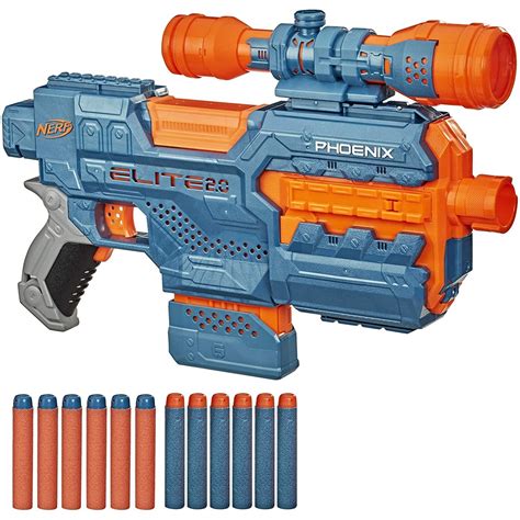Hasbro Nerf Elite 2 0 Phoenix Cs 6 Motorised Blaster 12 Official Nerf Darts E9961 Toys Shop Gr