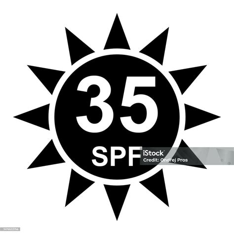 태양 보호 인자 35 아이콘 Uv 방사선 블록 기호 태양 보호 피부 벡터 일러스트 레이 션 개념에 대한 스톡 벡터 아트 및 기타 이미지 Istock