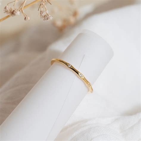 Juliet Sprinkle Diamond Stacking Ring Caitlyn Minimalist