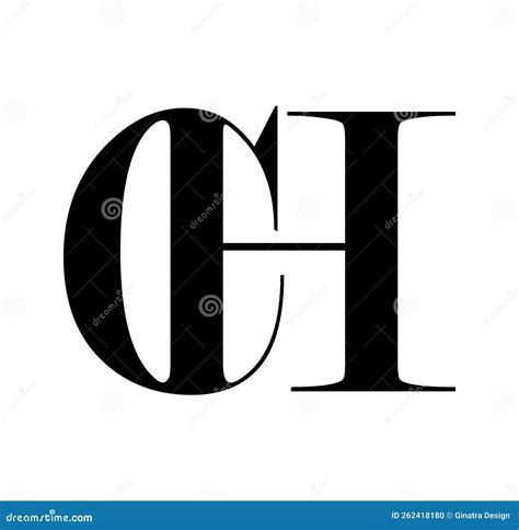 Monogram Logo Vector Initial Letters CH Stock Vector Illustration Of Company Vector