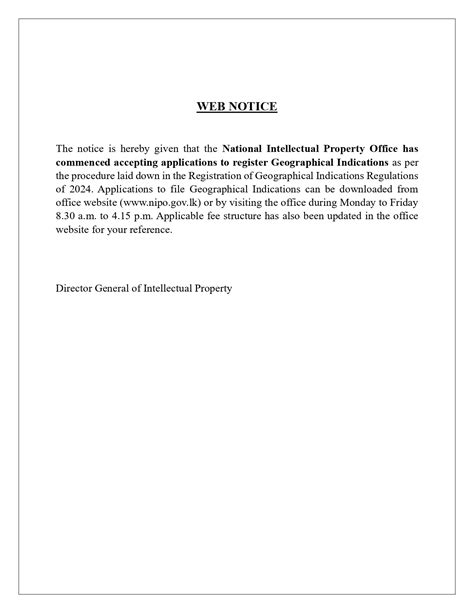 Registration Of Geographical Indications