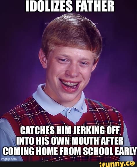 Idolizes Father Catches Him Jerking Off Into His Own Mouth After Coming