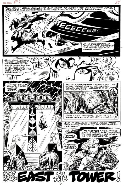 Red Sonja 5 P 17 Last Page Climactic Scene With Red Nerd Crawler