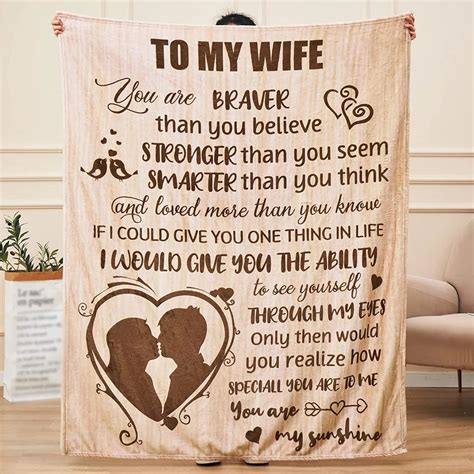 Valentines Wife Her To My Wife Blanket Wife From Husband Custom