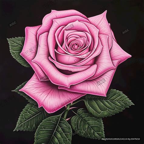 Ai创作图手绘一朵玖瑰装饰画 鼠绘玫瑰 玫瑰花版画 玫瑰花艺术画 手绘玫瑰花装饰画 粉玫瑰插画 玫瑰花铜版画 写实手绘玫瑰花素材 装饰画玫瑰