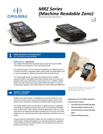 MRZ Series Machine Readable Zone Manualzz