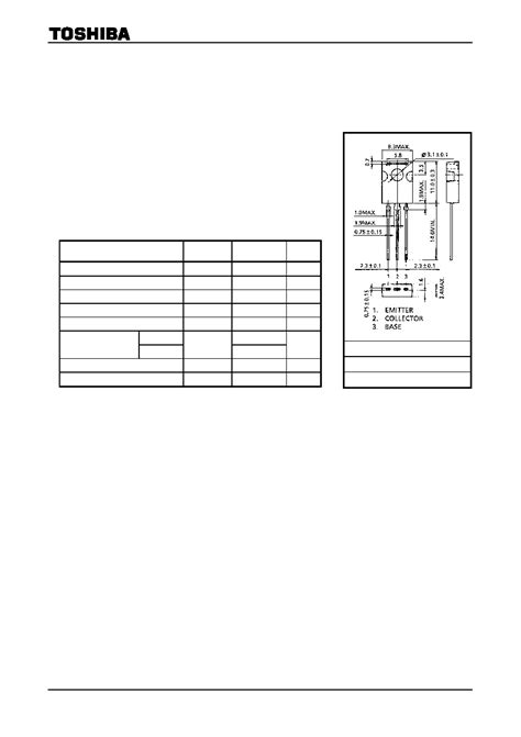 2sc342206 Datasheet14 Pages Toshiba Silicon Npn Epitaxial Type