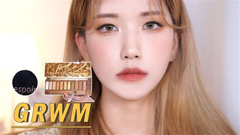 Grwm 봄 메이크업 같이 준비해요 Feat에스쁘아 비실크 쿠션 페탈오호라 젤네일 3주차쌍액바꿈데일리 브라운
