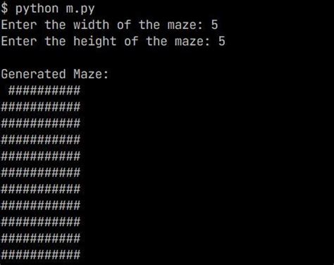 Python Program For A Random Maze Engr Muhammad Khalid Posted On The Topic Linkedin