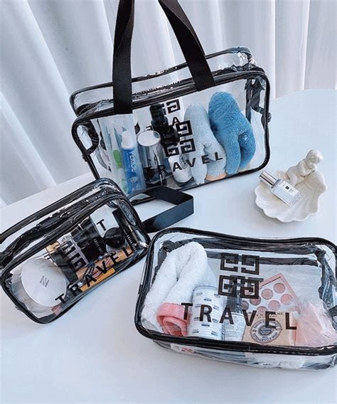 특가할인 투명 워시백 여행용 세면파우치 3color 방수 물놀이가방 사우나 목욕 헬스 세면백 트래블 화장품 파우치 에이블리