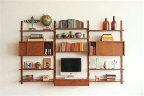 First Class Mid Century Modern Wall Shelves Shelf Racking Wickes Faux