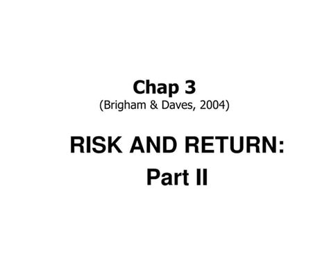3 Risk Return 21 Pdf