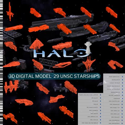Halo Unsc Covenant 29 Space Ships Stl Files Etsy