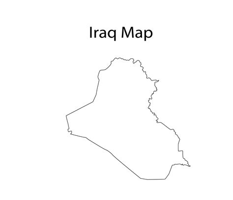 Iraq Map Line Art Vector Illustration 15938679 Vector Art At Vecteezy