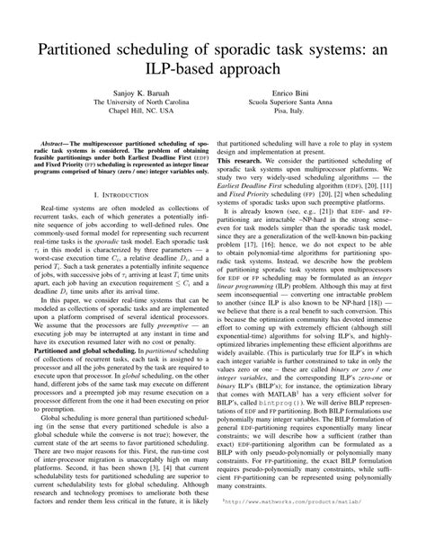 pdf partitioned scheduling of sporadic task systems an ilp based
