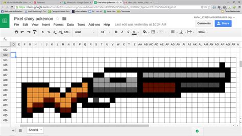 Gun Pixel Art Grid Gun Pixel Art Grid