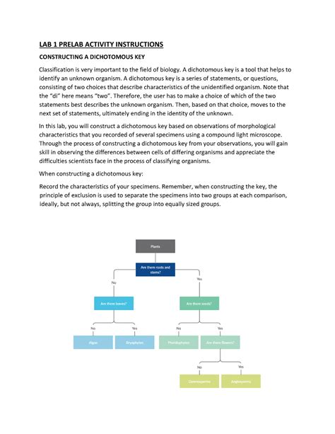 LAB Prelab Activity LAB PRELAB ACTIVITY INSTRUCTIONS CONSTRUCTING
