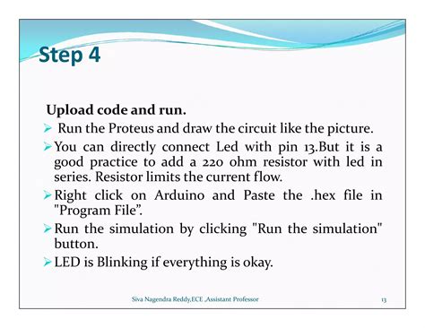 Arduino Simulation Procedure Ppt