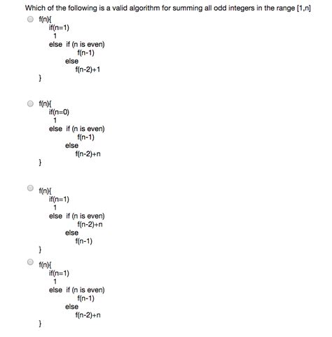 Solved True Or False A Recursive Function Without An