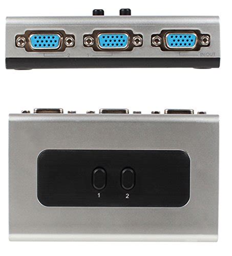 Vga Rgb 2 Port Manual Switcher Selector Switch Box Monitor Single Mode Qwxga 2048x1151 Computer