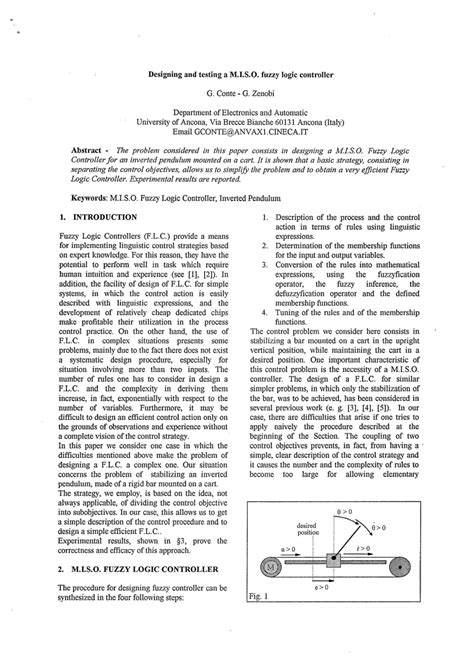 PDF Designing And Testing A M I S O Fuzzy Logic Controller