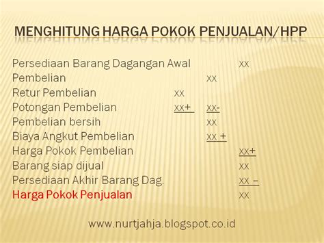 Cara Menghitung Harga Pokok Penjualan Hpp Yang Wajib Vrogue Co