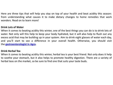 Ppt Some Tips To Avoid Acidity This Winter Powerpoint Presentation