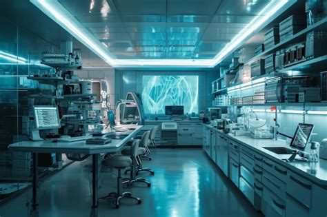 Premium Photo Genetic Modification Technology In A Scifi Lab Ai Generated