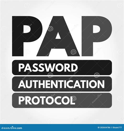 Pap Password Authentication Protocol Acronym Stock Illustration