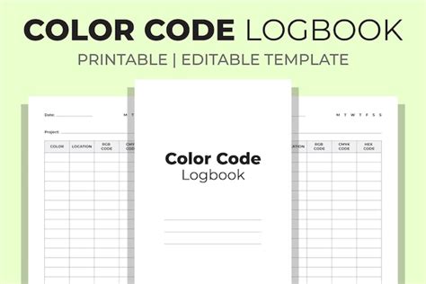 Journal De Bord Du Code Couleur Vecteur Premium