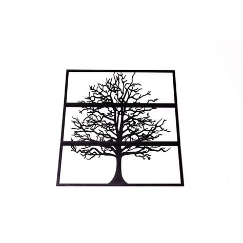 Картина от 3 части с дървото на живота черна 500 мм х 300 мм Emag Bg