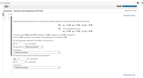 Solved St The Following Hypotheses For A Multinomial