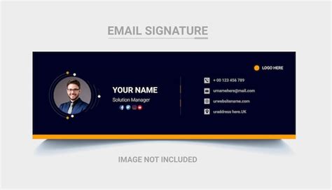 Premium Vector Email Signature Design Templete