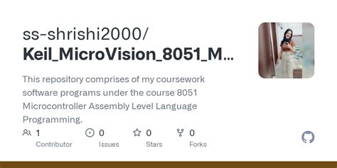 Github Ss Shrishi2000keilmicrovision8051microcontrollersoftware