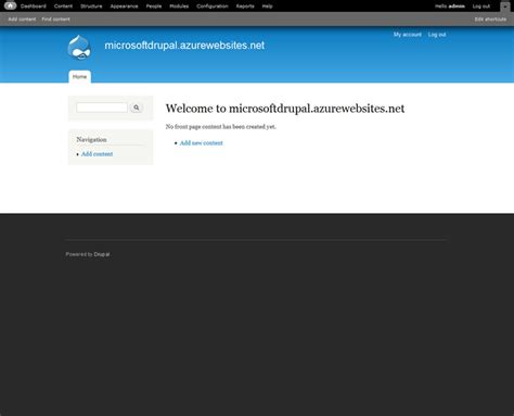 Установка и настройка Cms Drupal в Microsoft Azure Websites с использованием базы данных Mssql