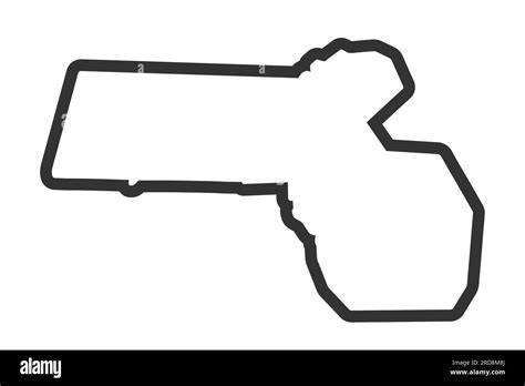 Massachusetts Outline Symbol Us State Map Vector Illustration Stock