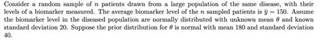 Solved Consider A Random Sample Of N Patients Drawn From A Chegg