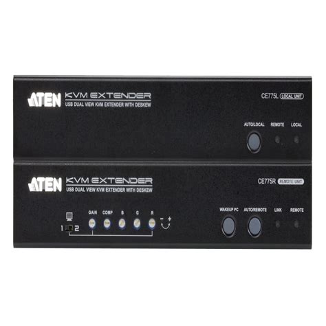 USB VGA Dual View Cat KVM Extender With Deskew X M