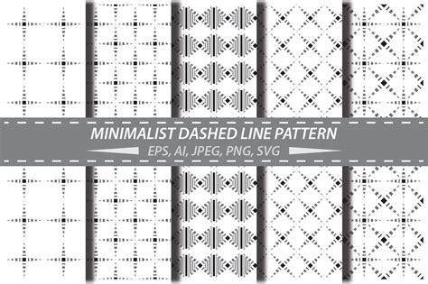 Dashed Line Pattern Minimalist Graphic By Mugen Art · Creative Fabrica