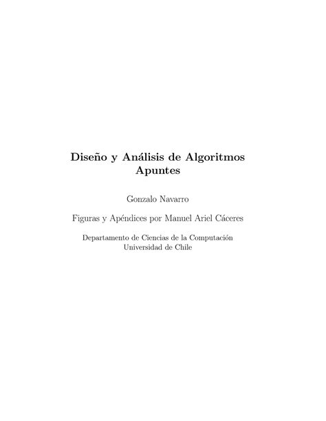 Diseño y Análisis de algoritmos apuntes Dise no y An alisis de