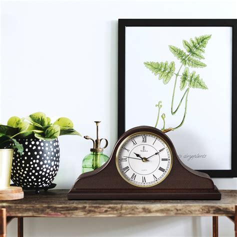 Mantle Clock Wooden Mantel Clock For Living Room Décor Silent Wood Battery Operated Mantle