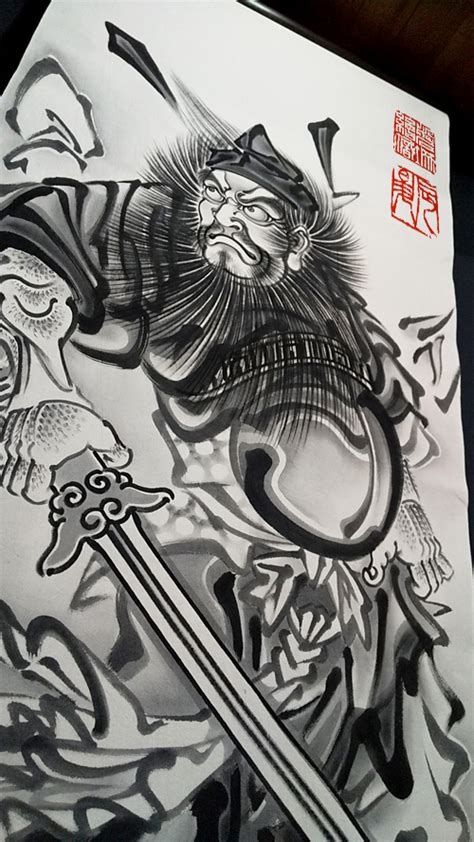 室内用武者のぼり鍾馗いわき絵のぼり吉田絵師辰昇作 手描き手書き