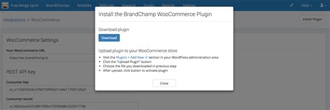 Woocommerce Integration Brandchamp Knowledge Base