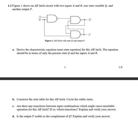 Figure Shows An AB Latch Circuit With Two Chegg