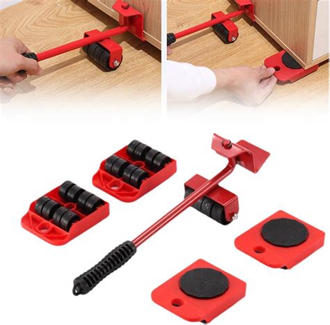 Furniture Lift Mover Tool Set With Adjustable Height Lifting Tool Lever