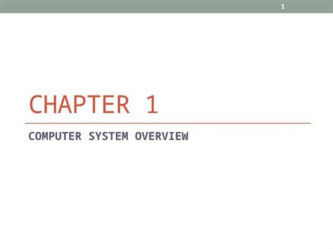 Pptx Chapter 1 Computer System Overview 1 Operating System Exploits