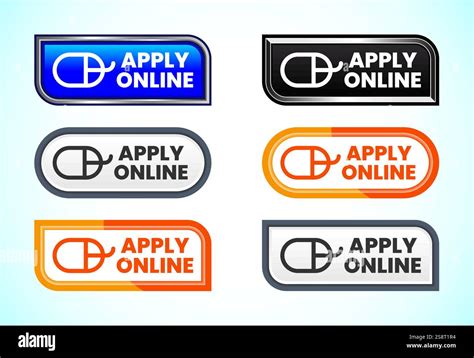 Apply Online Button Suitable For Mobile App And Website Ui Design Stock Vector Image And Art Alamy