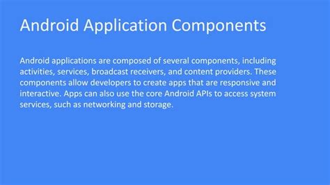 Mobile Operating System Android Pptx